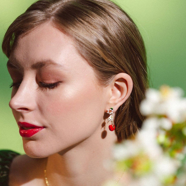 Bill Skinner Earrings - Apple Blossom & Mouse Drops – Unbound